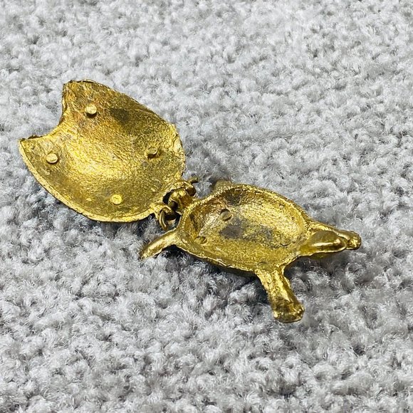 Accents | Turtle Trinket Box Tiny Multicolor Enamel Metal Hinge Open ...